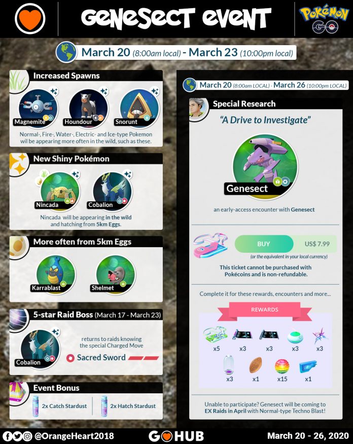 Genesect is coming to Pokémon GO in a new Special Research story event ...