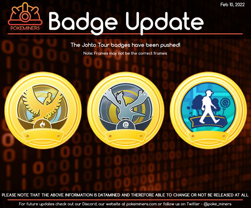 Music, Badges, and Stickers pushed for Johto Tour | Pokémon GO Hub