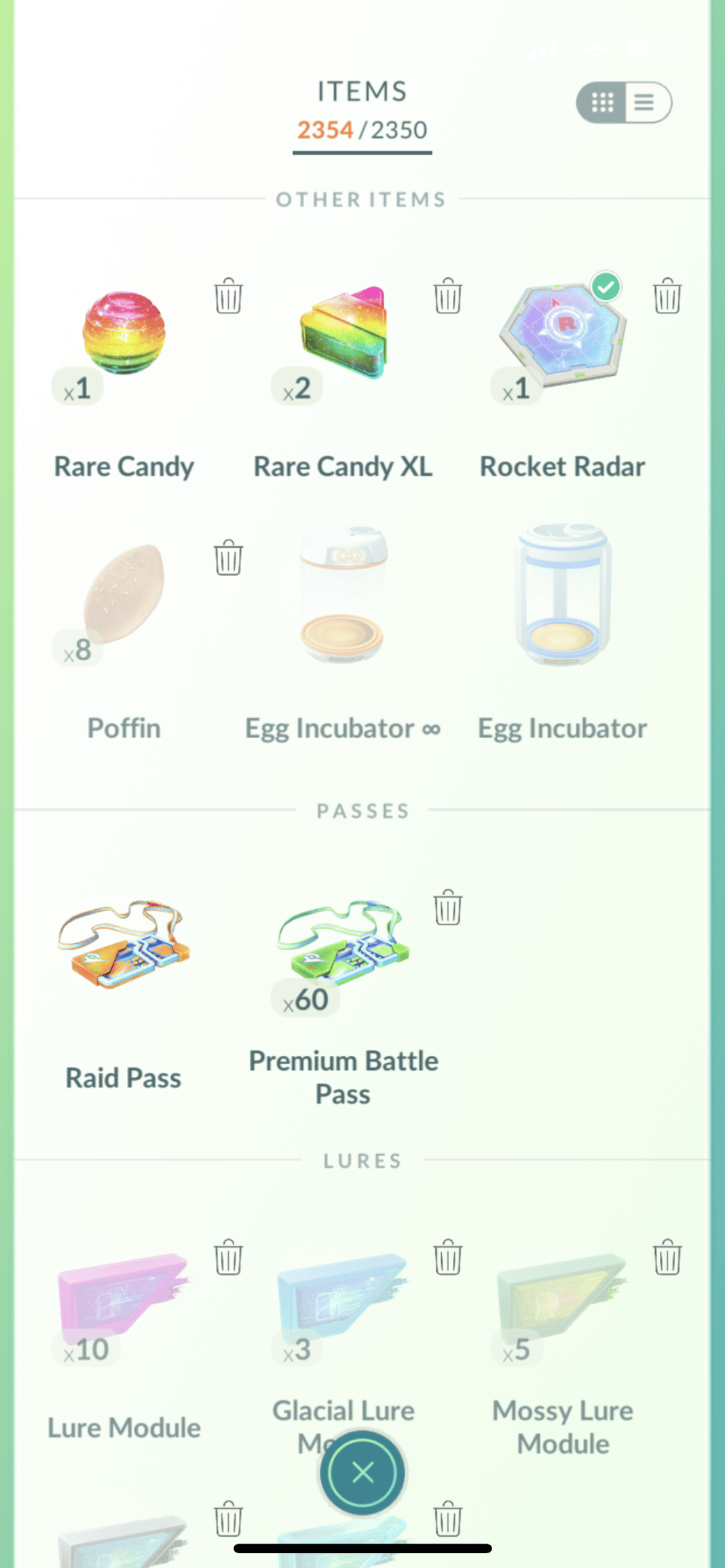 Pokémon GO updates item inventory UI and increases storage space ...