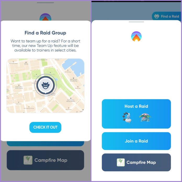 Niantic Campfire tests Team Up, a native Raid group finder for Pokémon ...