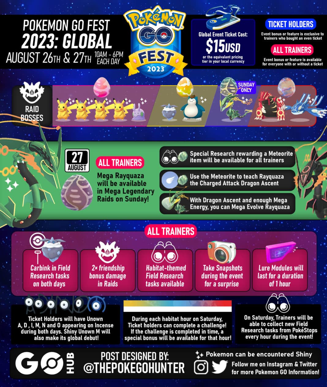 Pokémon GO Fest 2023: Global Guide - Habitats, Schedules, Incense, Raids | Pokémon GO Hub