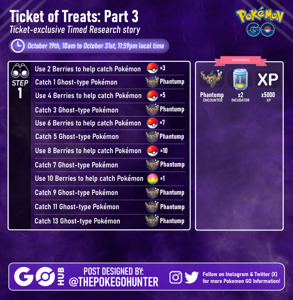 October 2023 Pokémon GO Ticket of Treats! | Pokémon GO Hub