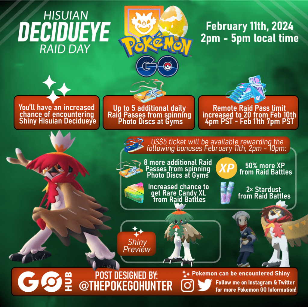 Raid Day: Hisuian Decidueye | Pokémon GO Hub