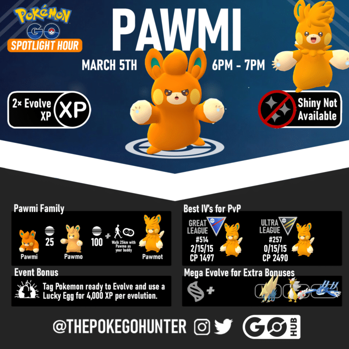 Pawmi Spotlight Hour (March 2024): Last Minute Guide | Pokémon GO Hub