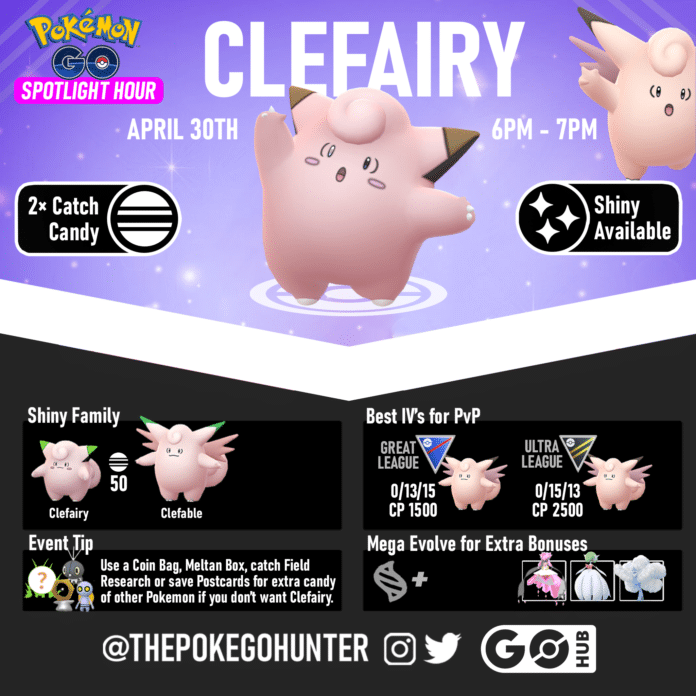 Clefairy Spotlight Hour (April 2024): Last Minute Guide | Pokémon GO Hub
