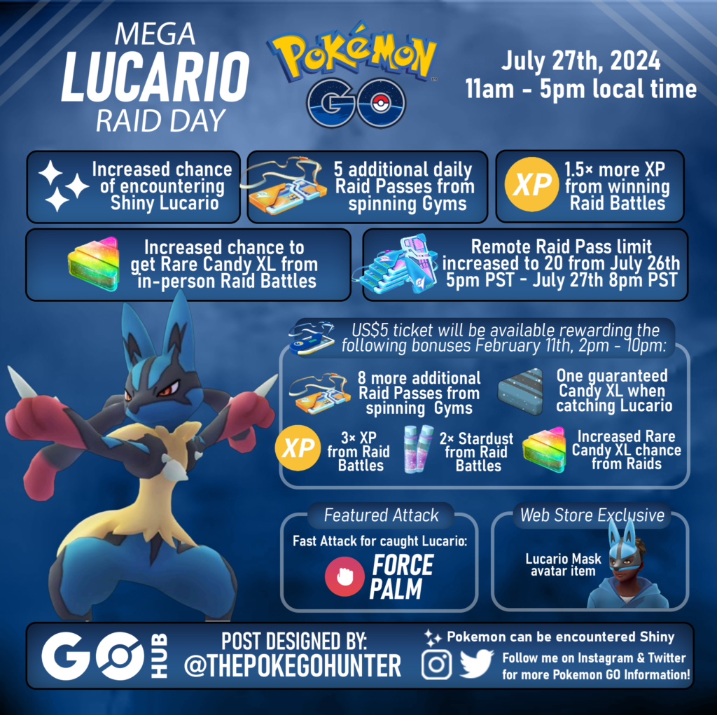 Mega Lucario Raid Day (Ultra Unlock Event) | Pokémon GO Hub
