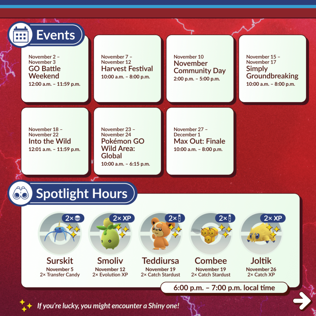 Pokémon GO November 2024 Event Guide | Pokémon GO Hub