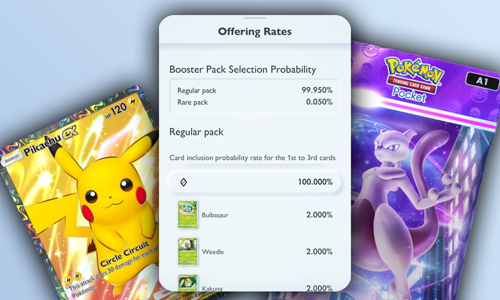 How Pull Rates and Rare Packs work in Pokémon TCG Pocket | Pokémon GO Hub