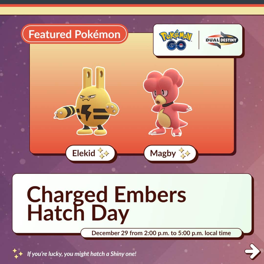 Charged Embers Hatch Day | Pokémon GO Hub