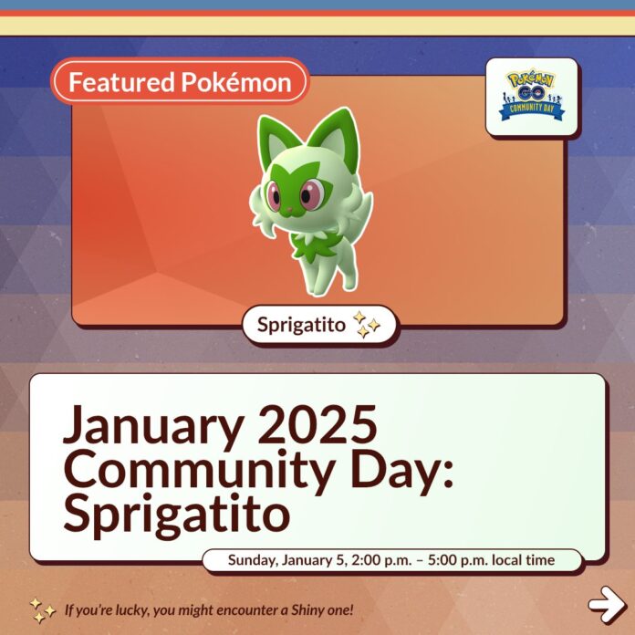 Sprigatito Community Day (January 2025) | Pokémon GO Hub