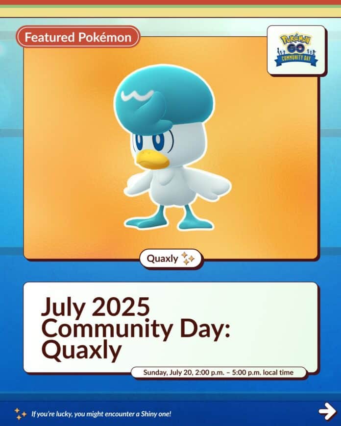 Pokémon GO Quaxly Community Day (July 2025) | Pokémon GO Hub