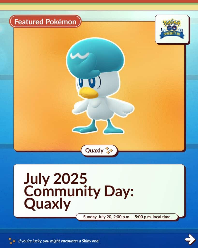 Pokémon GO Quaxly Community Day (July 2025) | Pokémon GO Hub