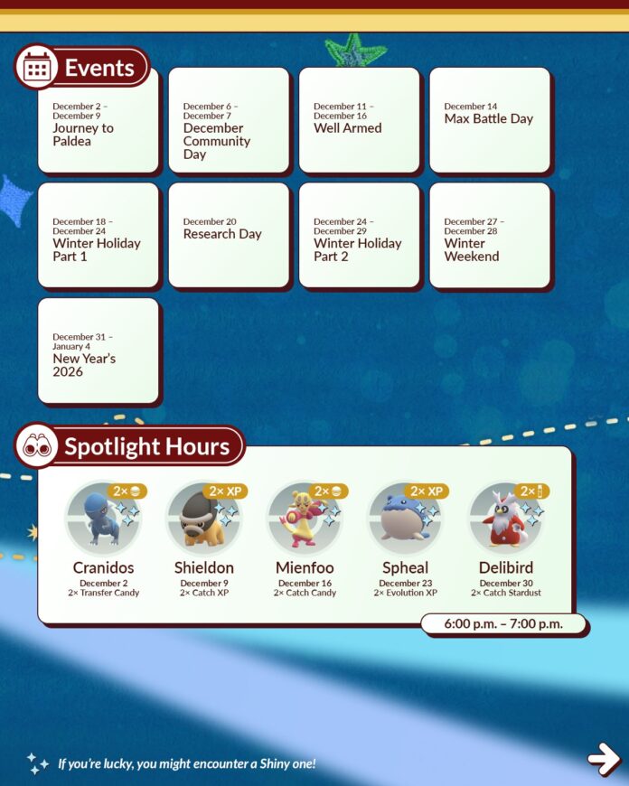 Pokémon GO December 2025 Events | Pokémon GO Hub
